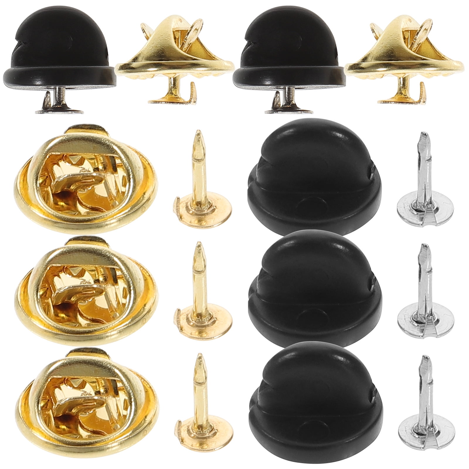 100 Sets Pin Back Clutch Pin Back Locking Pin Locking Back Enamel Pin