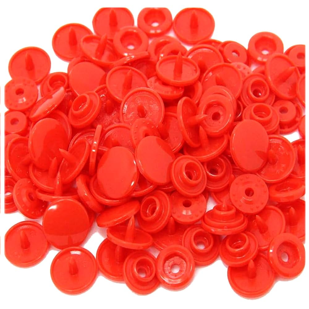 100 Sets Plastic Snaps Buttonst512mm Size Glossy Round Resin Plastic ...