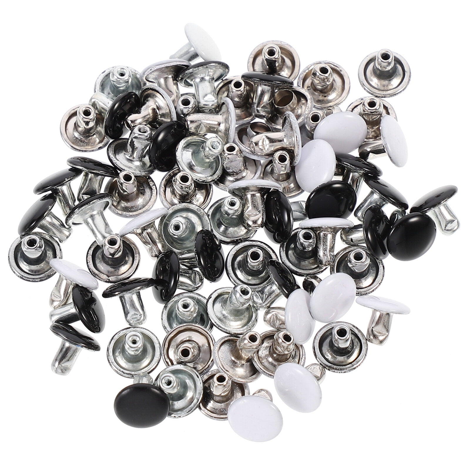 100 Sets Rivet Leather Crafts Repair Studs Screws Jacket Jean Button ...