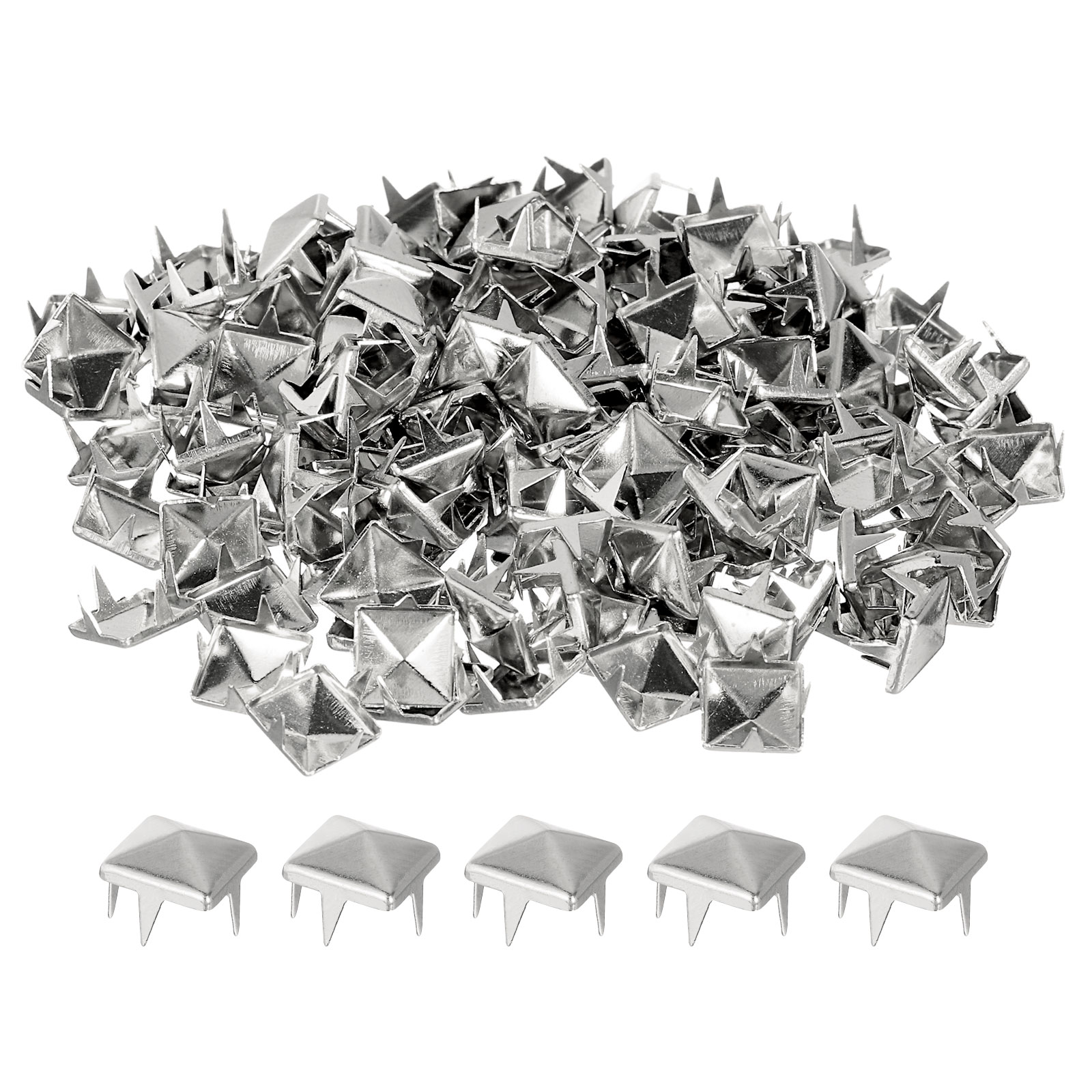 100 Sets Spike Rivet 8x6.5mm Pyramid Rapid Rivet Studs Square Spikes ...