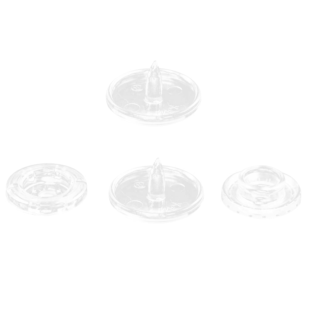 FONDOTIN Snap Fasteners Kit 100 Sets Transparent Resin Sewing ...