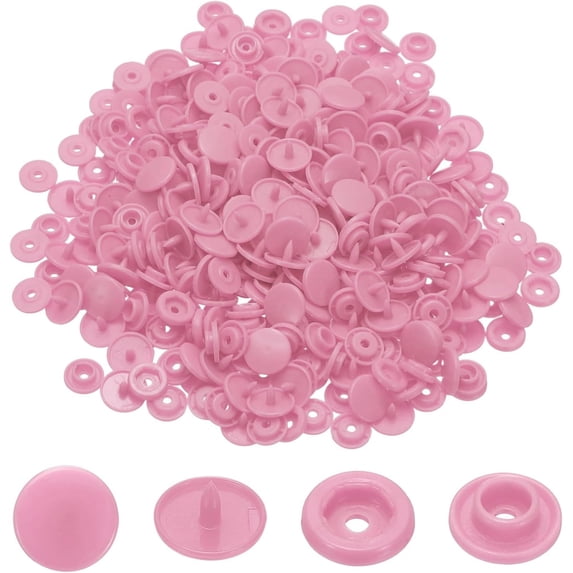 100 Sets T5 Resin Plastic Snaps, Glossy Round Resin Fasteners No-Sew ...