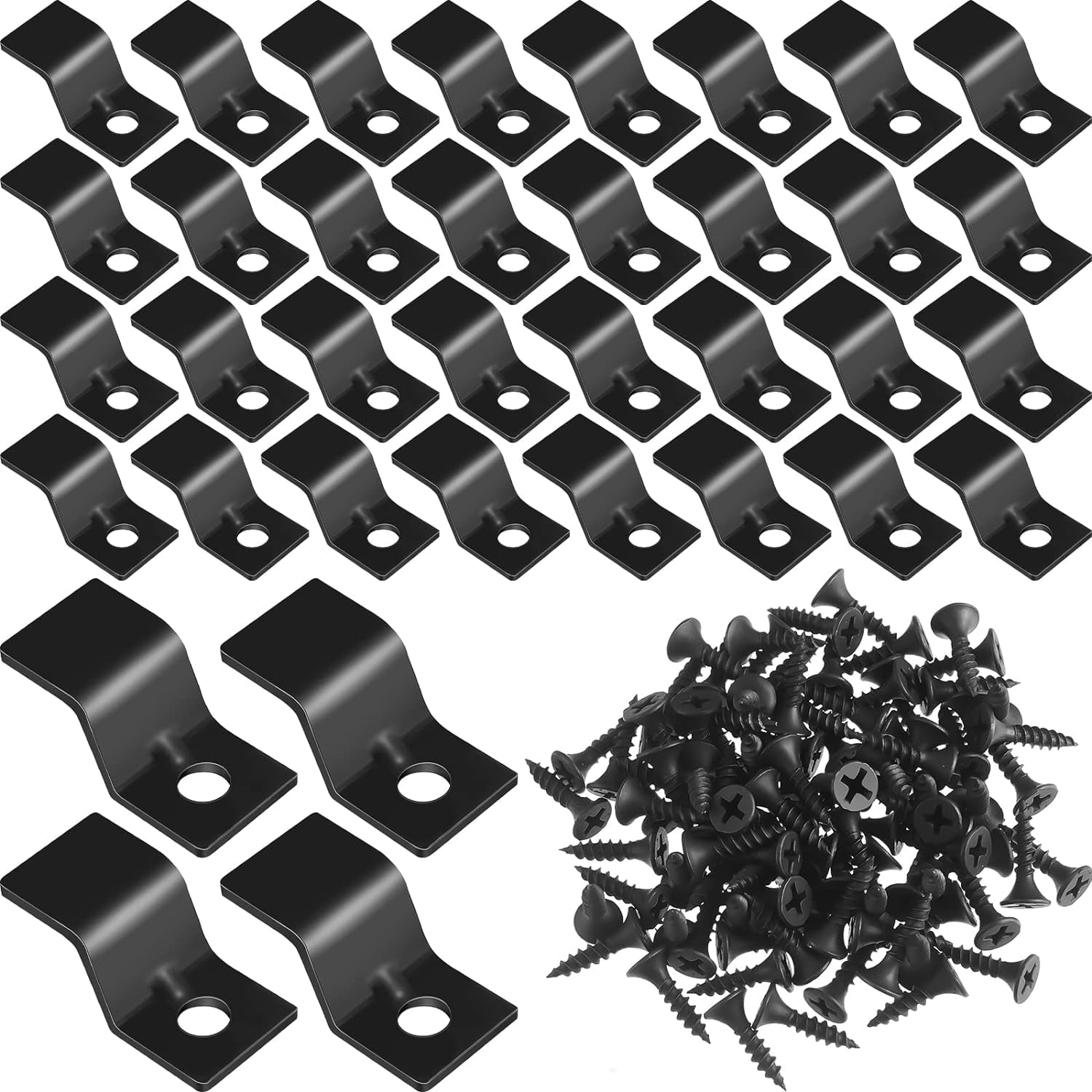100 Sets Table Top Fasteners with Screws Metal Z Clips for Table Tops ...