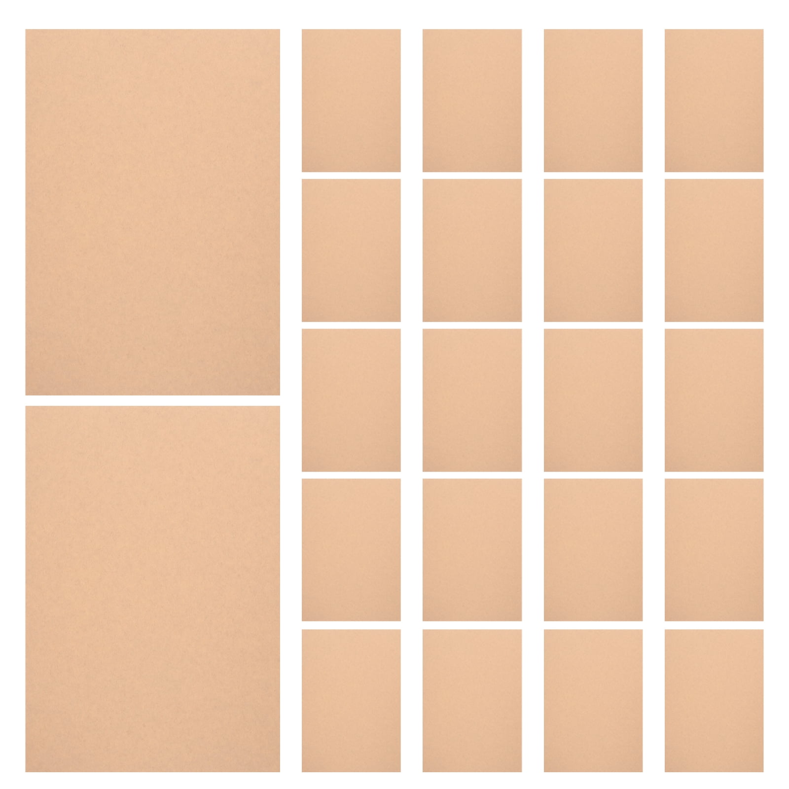 100 Sheet A4 Brown Kraft Paper Labels for Printers, Scrapbooking, Craft ...