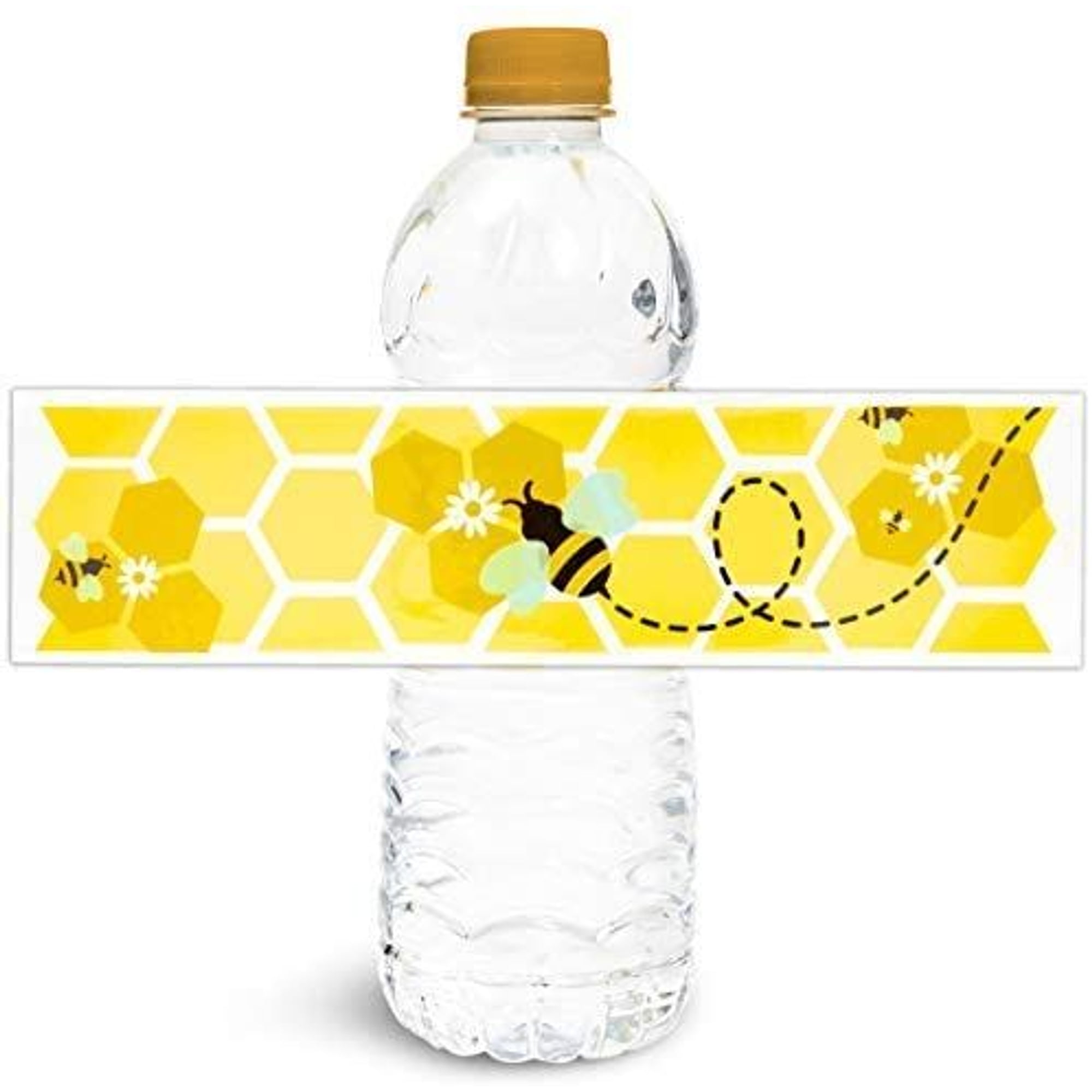 100-Sheet Bumble Bee Water Bottle Labels, Waterproof Tear Resistant, 8. ...