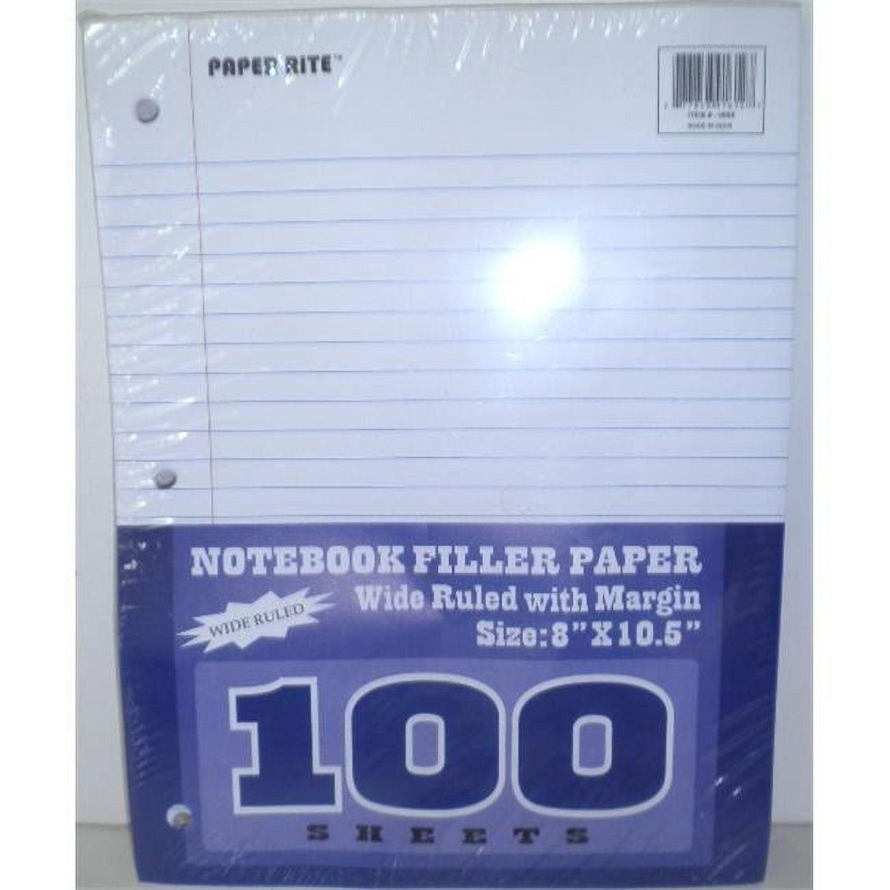 100 Sheet Filler Paper- Wide Ruled Case Of 48 - Walmart.com