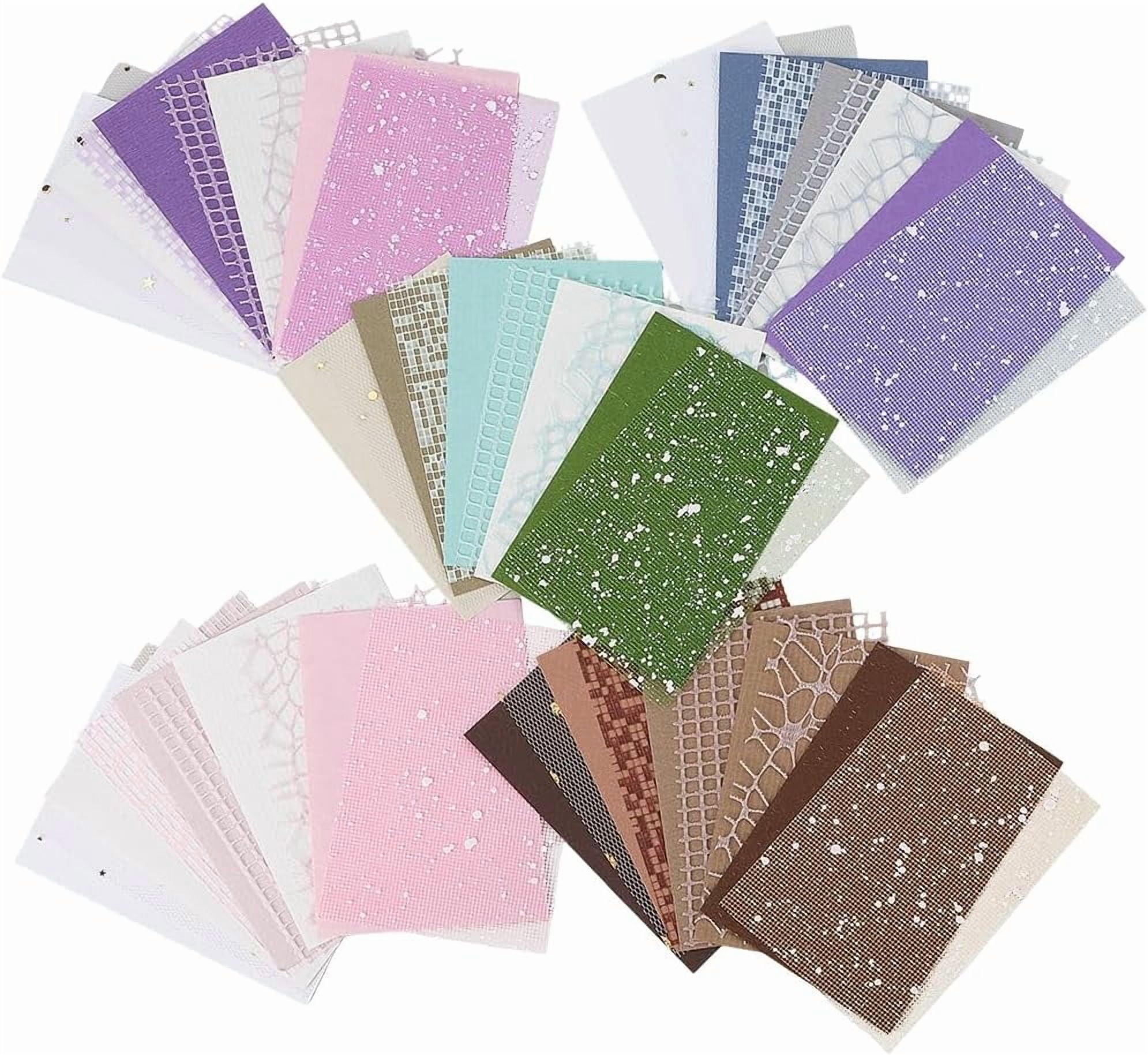 100 Sheets 5.5 x 3.7 Inch Scrapbook Textured Paper Colorful Blank ...