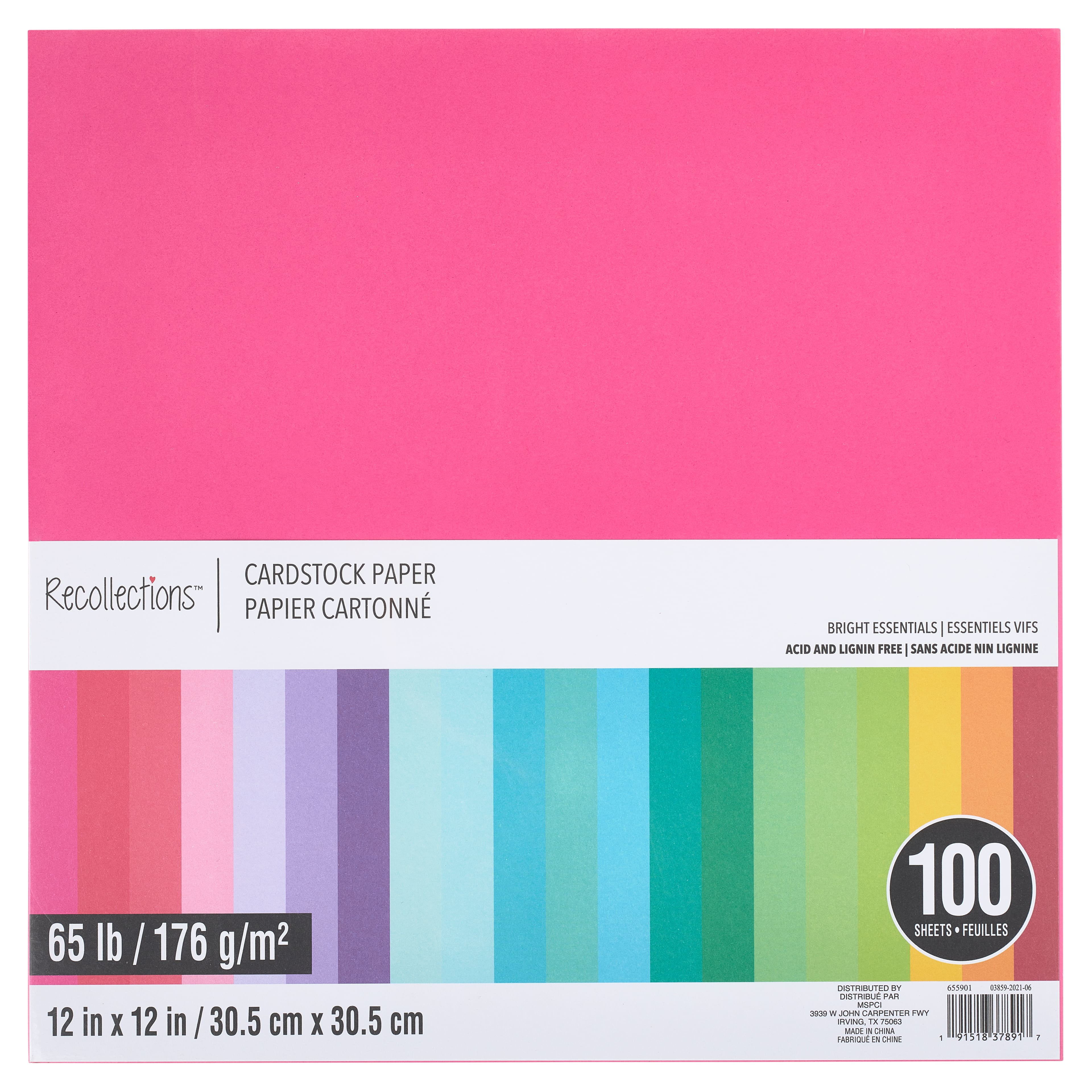 100 Sheets (900 total) Essentials 8.5" x 11" Cardstock Paper by ...