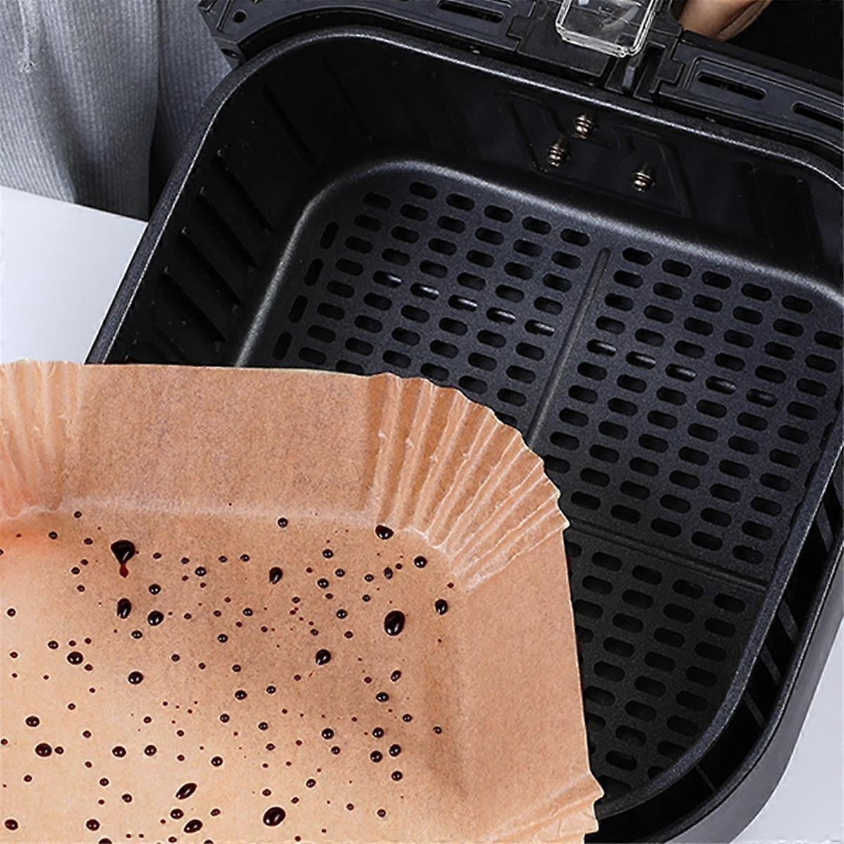 100 Sheets Air Fryer Baking Paper Square Baking Paper Food Grade ...