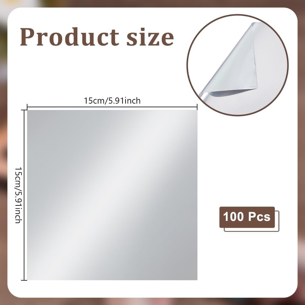 100 Sheets Aluminum Metal Crafts DIY Foil Roll 0.07 mm Thick Tinfoil ...