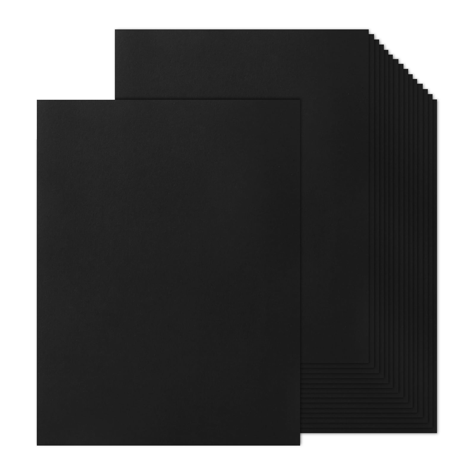 100 Sheets Black Cardstock 8.5 x 11 Thick Paper, Goefun 80lb Card Stock ...