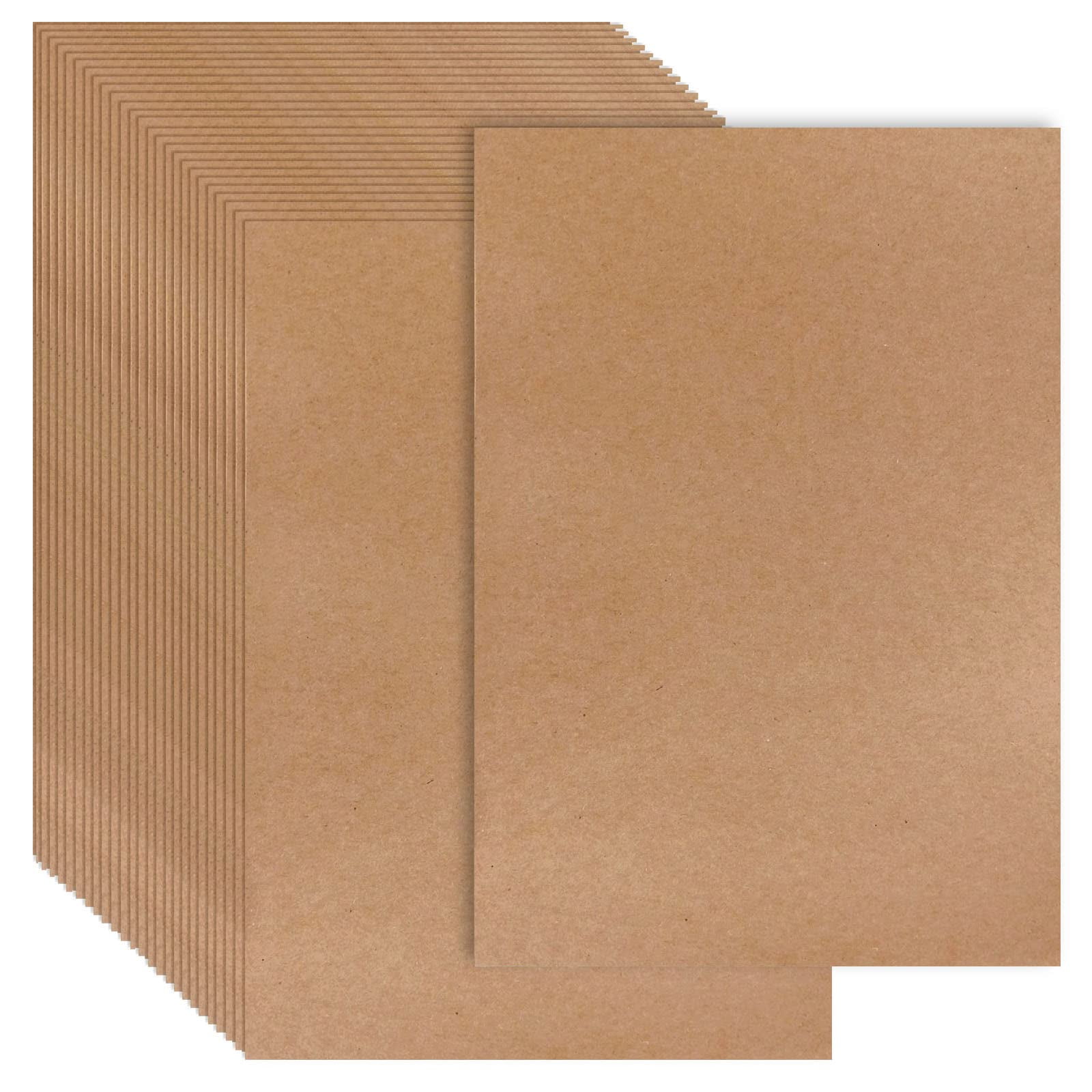 100 Sheets Brown Kraft EC36 Cardstock Thick Paper, A4 Medium Weight ...