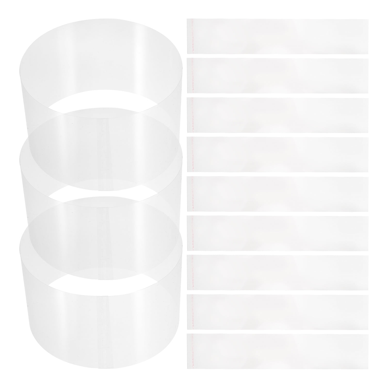 100 Sheets Cake Collar Clear Transparent Cake Collar Sheet Self ...