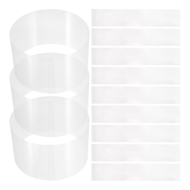 100 Sheets Cake Collar Clear Transparent Cake Collar Sheet Self ...