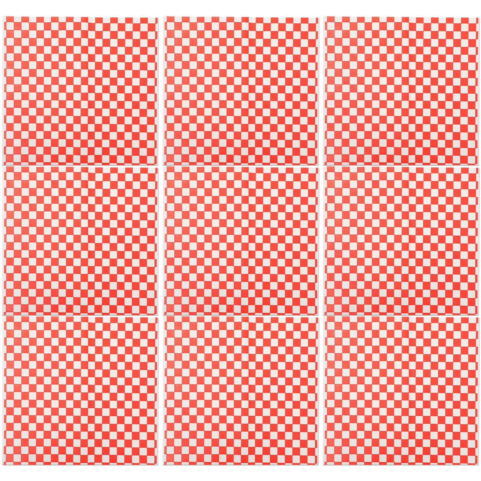100 Sheets Checkered Liner Food Wrapping Papers Grease Resistant ...