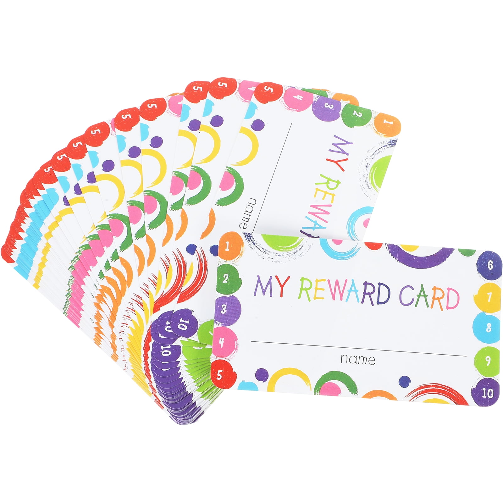 100 Sheets Classroom Punch Cards Kids Cash Register Student Colorful ...