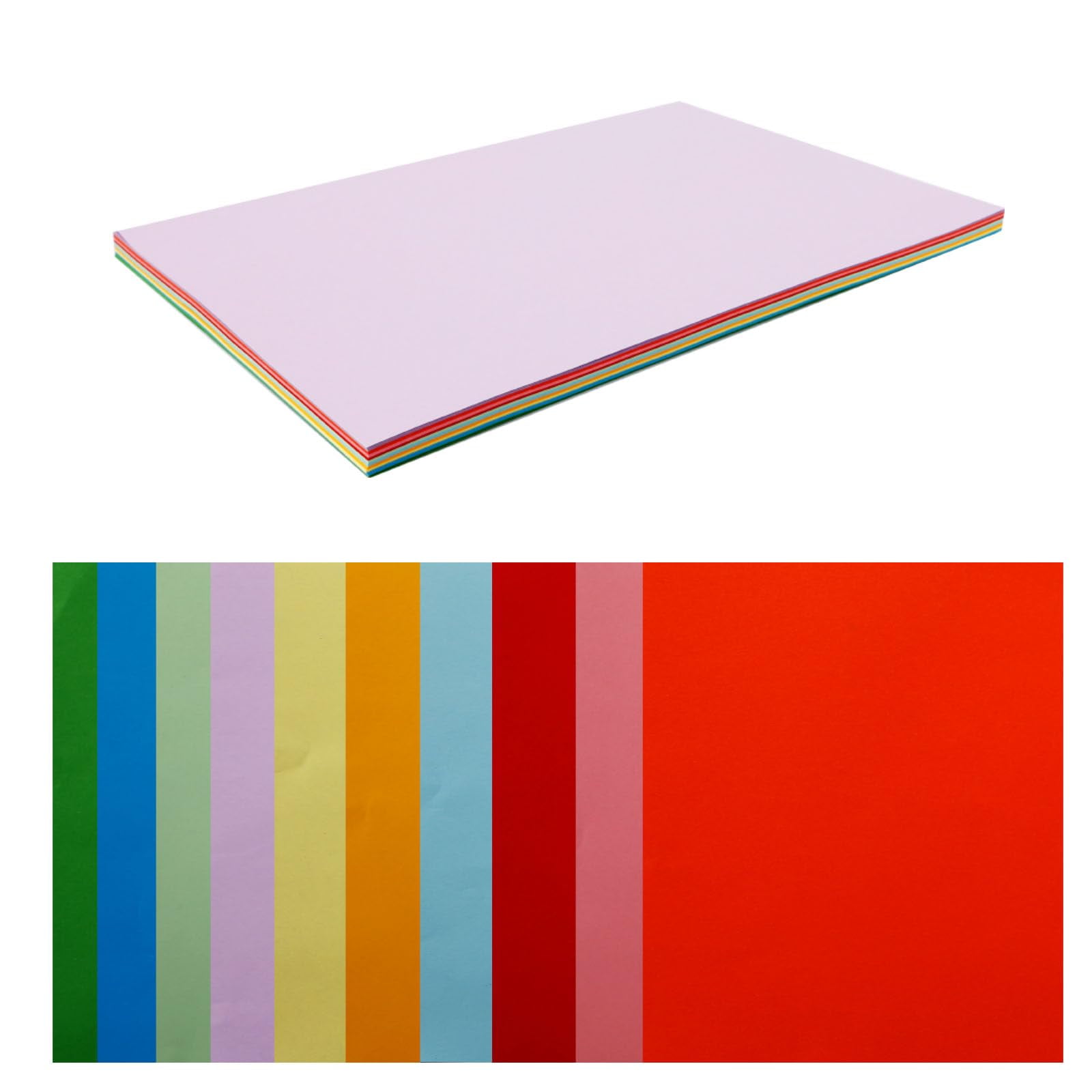 100 Sheets Colored Cardstock, TSF6 8.5 x 11 Inches, Colors - Premium ...