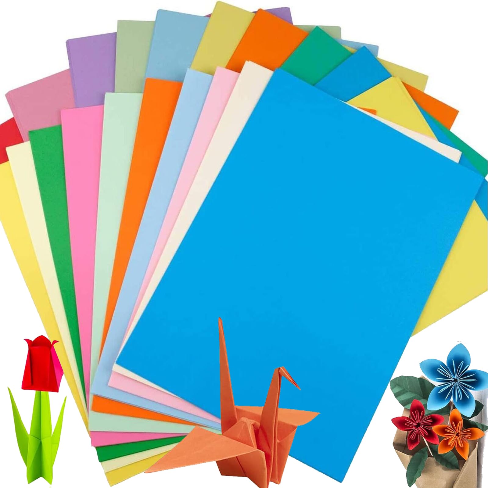 100 Sheets Coloured Paper TSF6 A4 - Cezmkio 70gsm Coloured A4 Paper ...