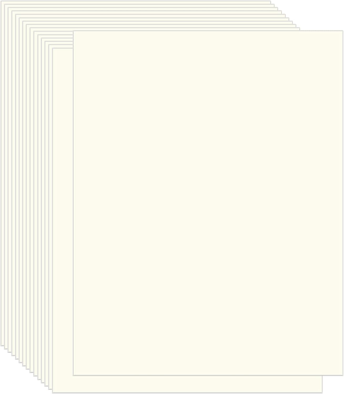 100 Sheets Cream Cardstock 8.5 x 11, 90lb Heavy Card Stock Paper, Thick ...