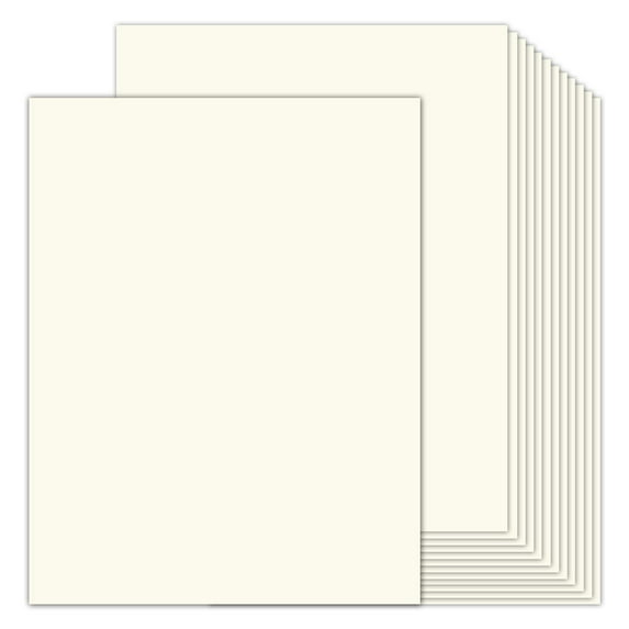Goefun 100 Sheets Cream Cardstock 8.5x11 Inch, Smooth Matte, Sturdy Off ...