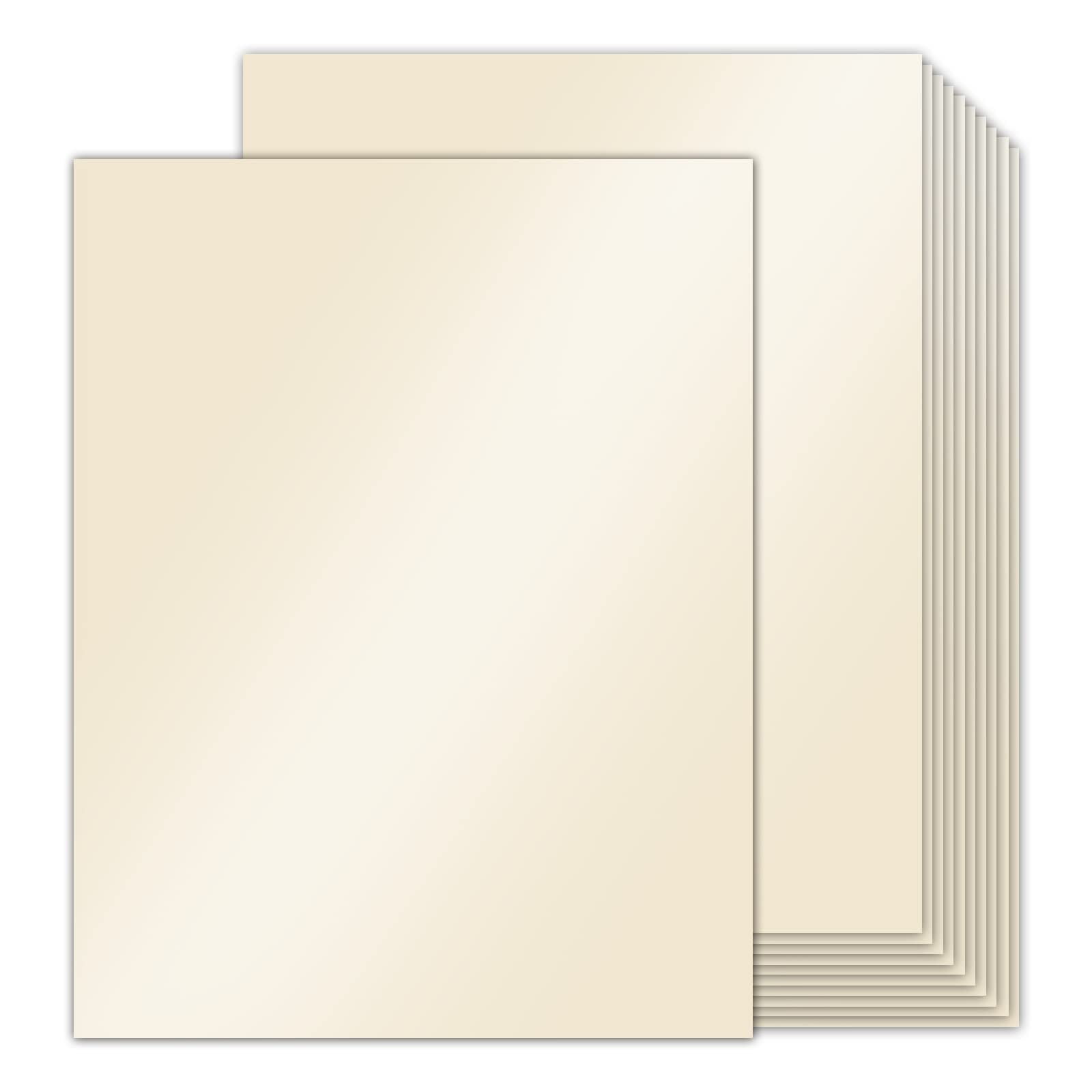 100 Sheets Cream Shimmer TSF6 Cardstock 8.5 x 11 Off White Paper ...
