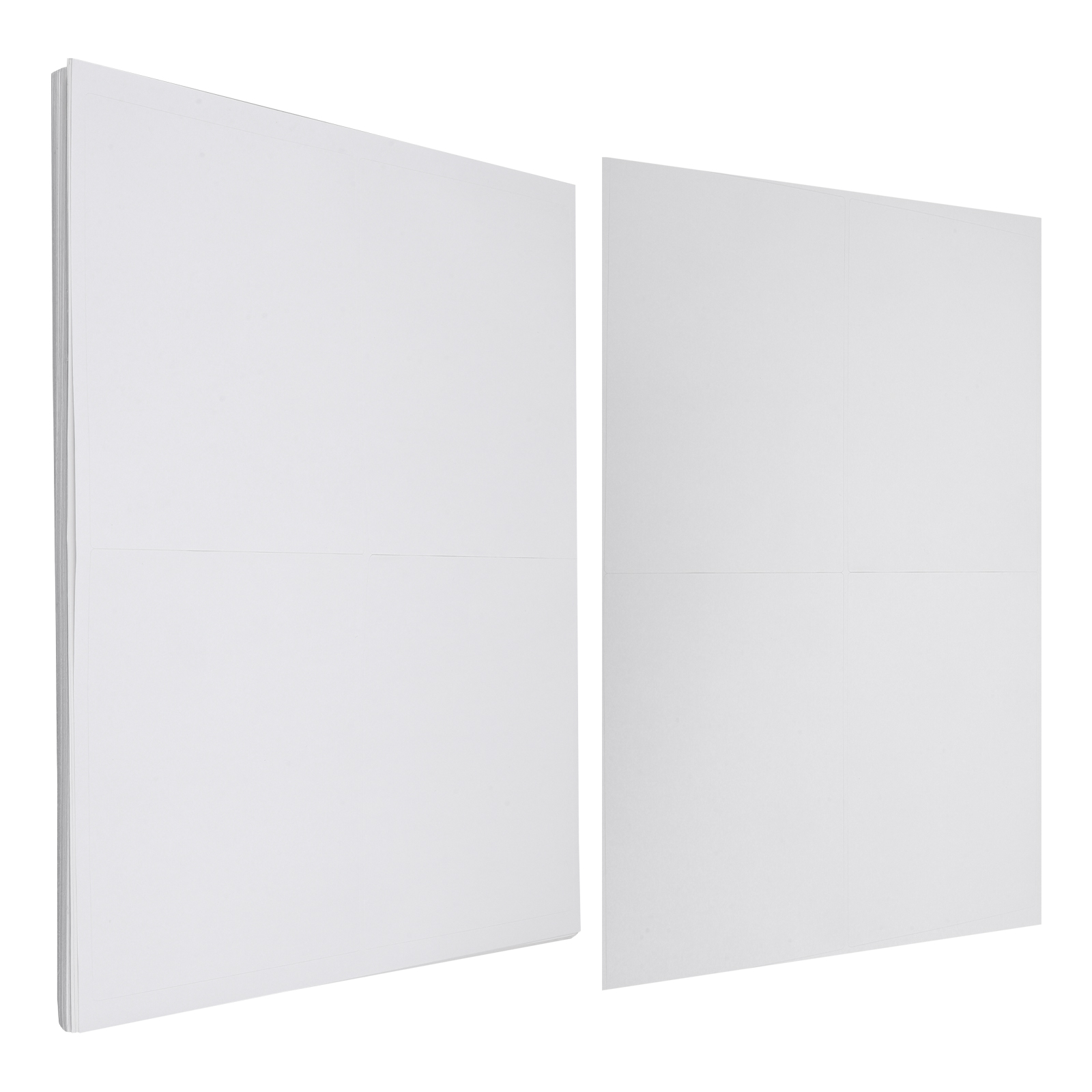 100 Sheets Custom Stickers Clear Printable Paper Labels Rectangle ...
