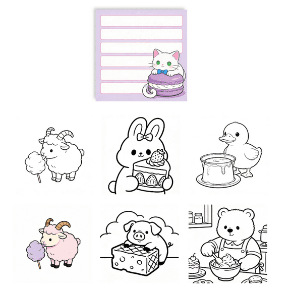 100 Sheets Double-Sided Original Sticky Notes: Coloring & Note-Taking ...