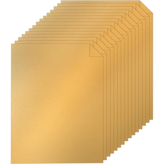 100 Sheets Gold Shimmer Cardstock 8.5 x 11 Metallic Paper, 75lb ...