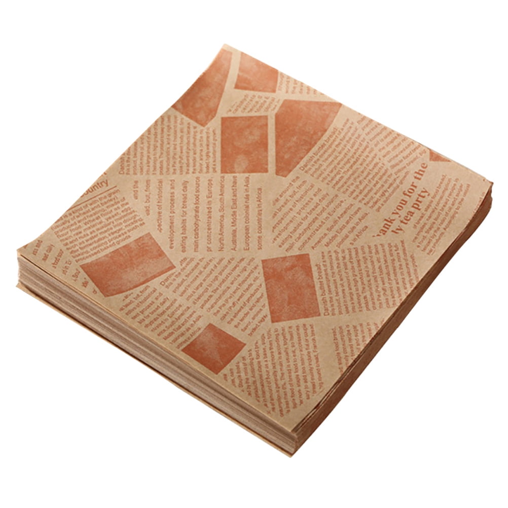 100 Sheets Greaseproof Paper Sheets Food Burger Paper Wrapping Sheets ...