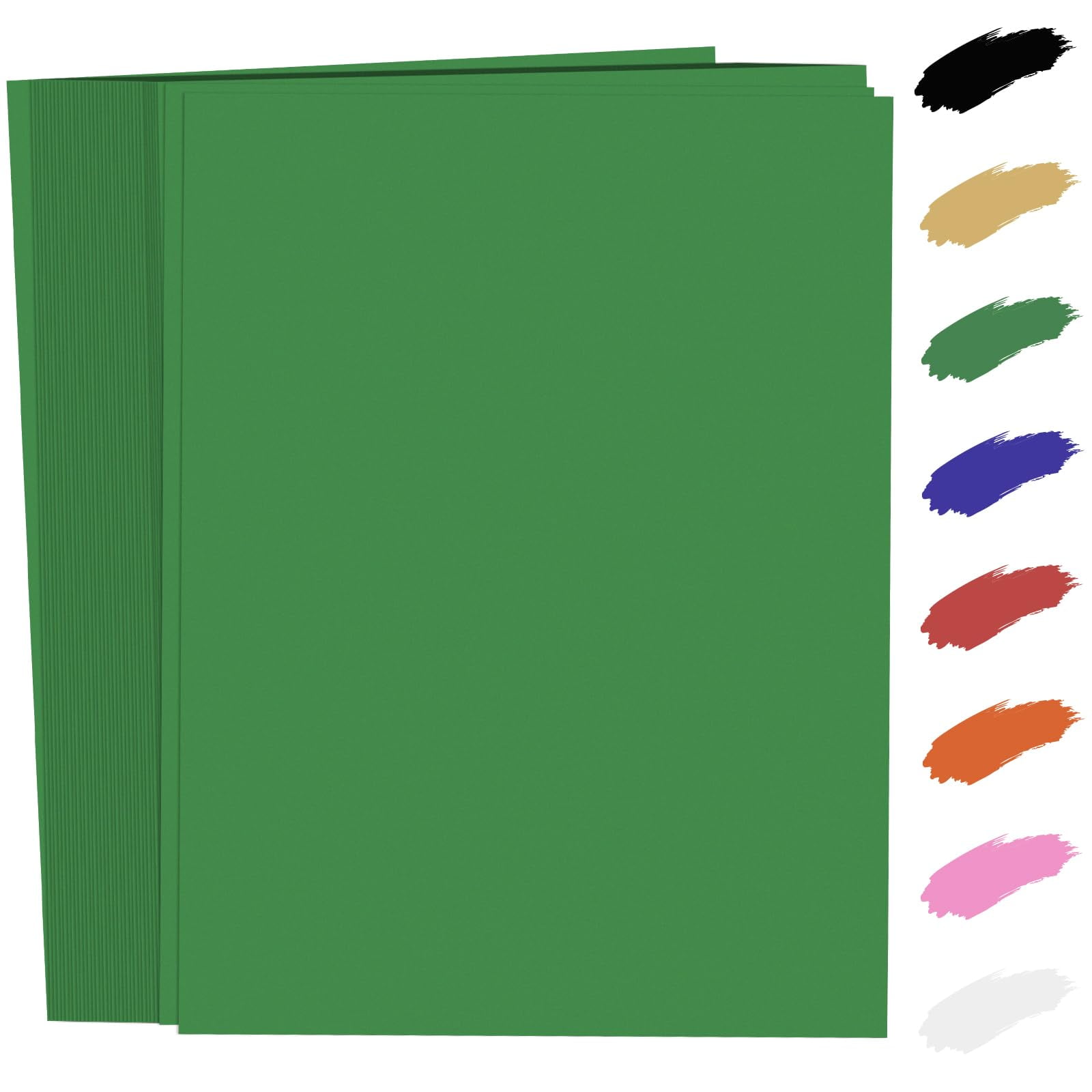 100 Sheets Green Card ESF27 Stock 8.5 x 92lb Green Cardstock Card Stock ...