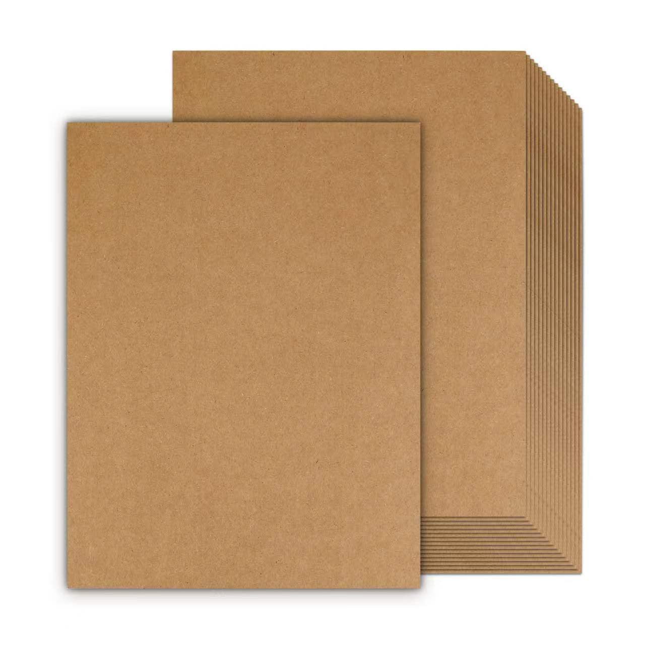 100 Sheets Kraft Paper Brown Cardstock 8.5 x 11, Goefun 80lb Card Stock ...
