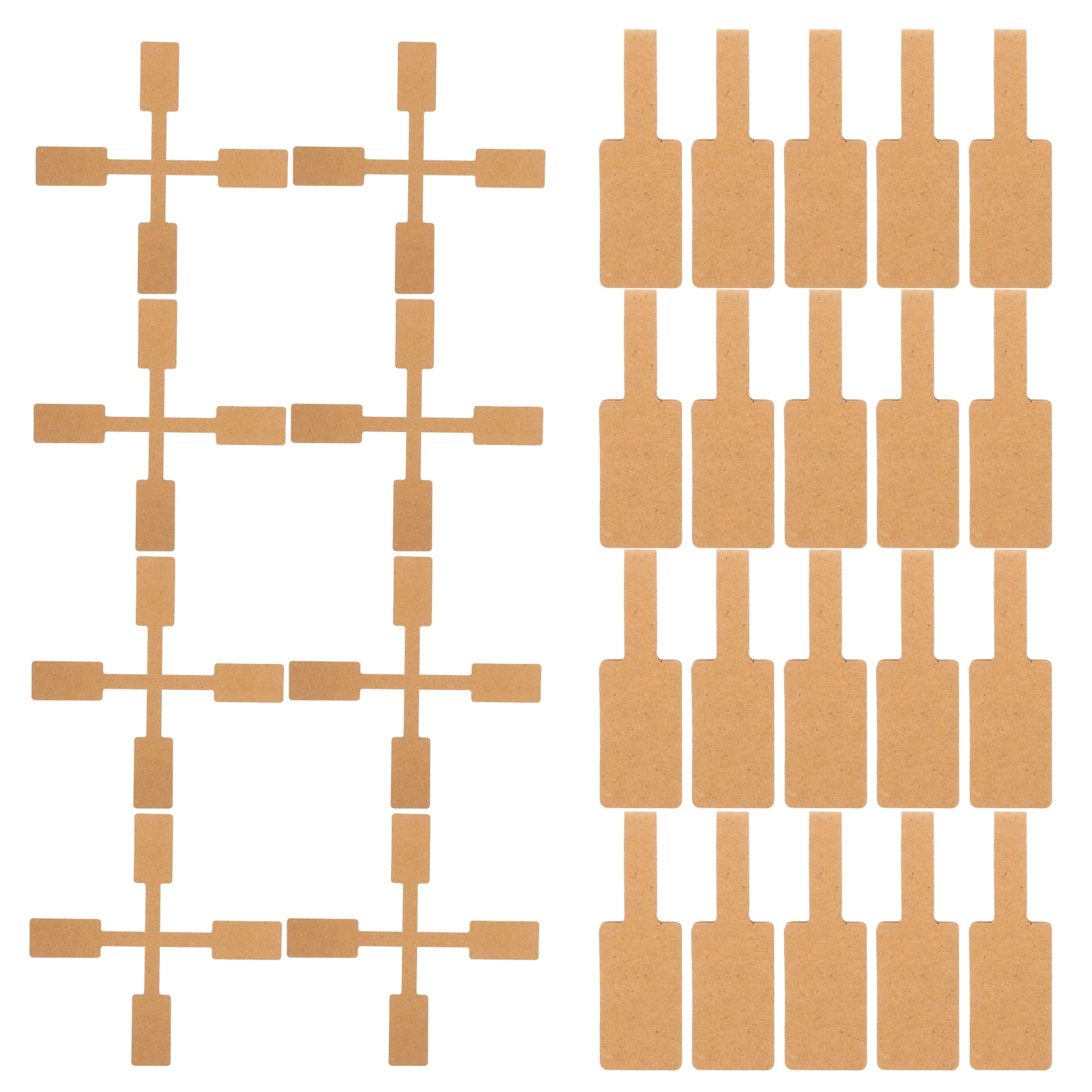 100 Sheets Labels Pricing Tags Square Marking Tags Jewelry Marking Tags Kraft Tags Adhesive ...