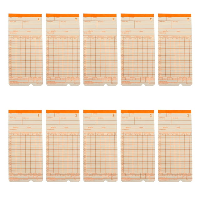 Kitandove Daily Attendance Record 100 Sheets 7.4x3.3x0.04In Beige ...