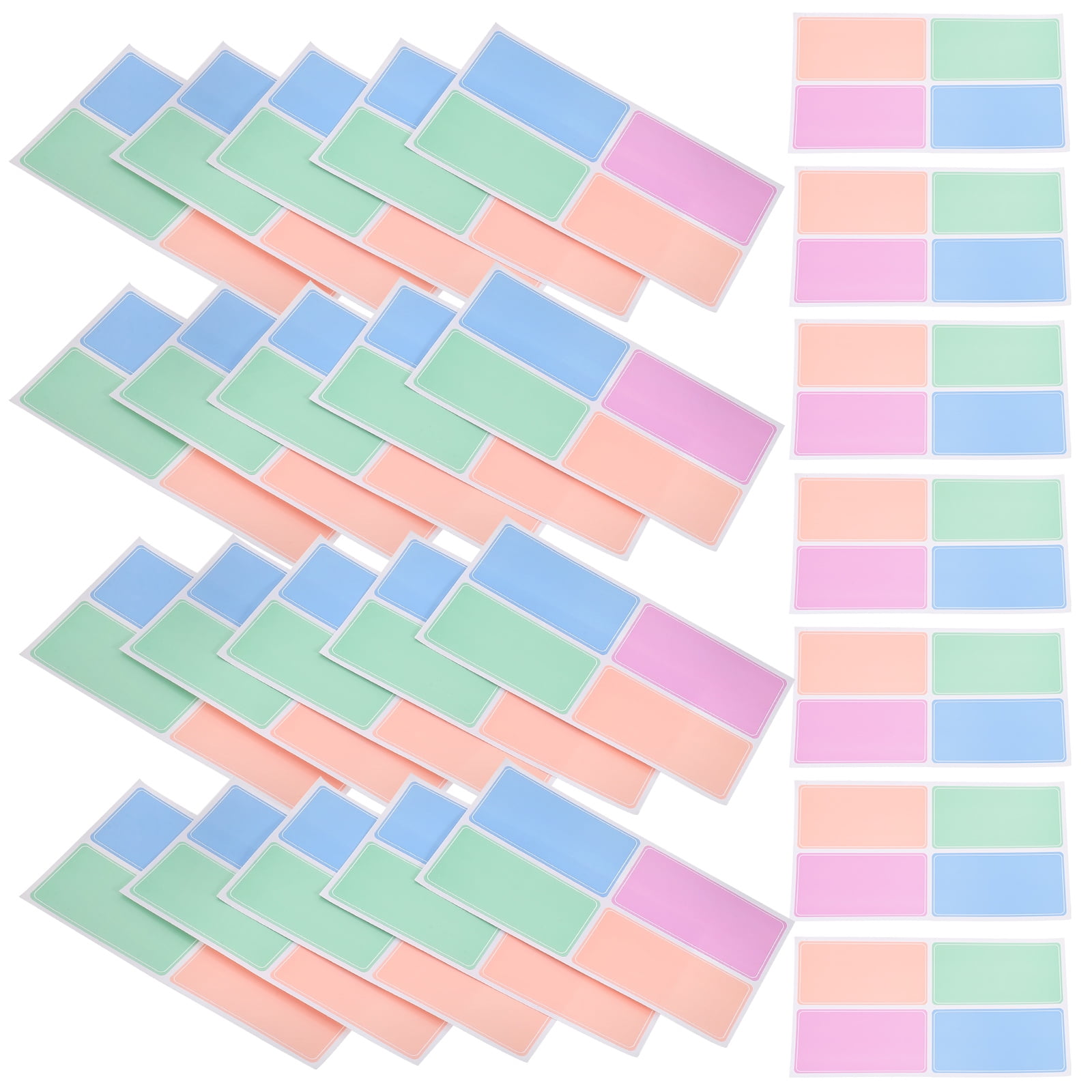 100 Sheets Name Stickers for unisex Colorful Name Labels Coding Sticker ...