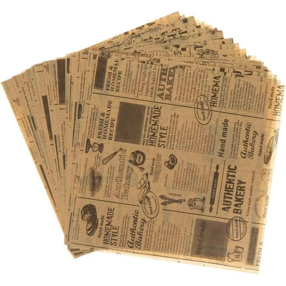 100 Sheets Newsprint Deli Paper, Disposable Flat Deli Paper with ...