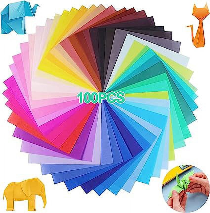 100 Sheets Origami Set For Kids Double Sided Origami Squares In Vivid ...