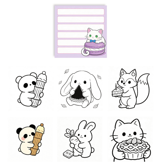 100 Sheets Original Coloring Sticky Notes: Double-Sided (Message ...