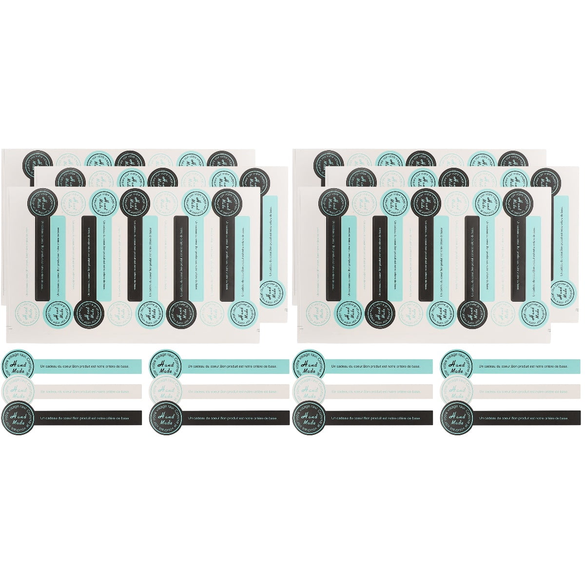 100 Sheets Packaging Paper Product Tags Handmade Stickers Decorative ...