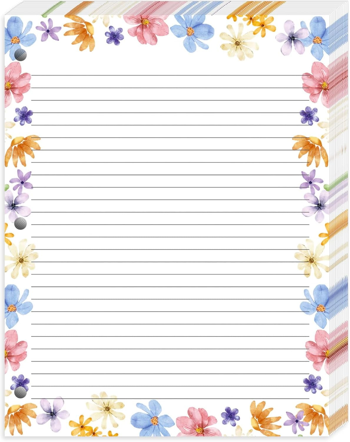 100 Sheets Stationery Lined Paper, Unpunched Ruled Paper 8.5" x 11 ...
