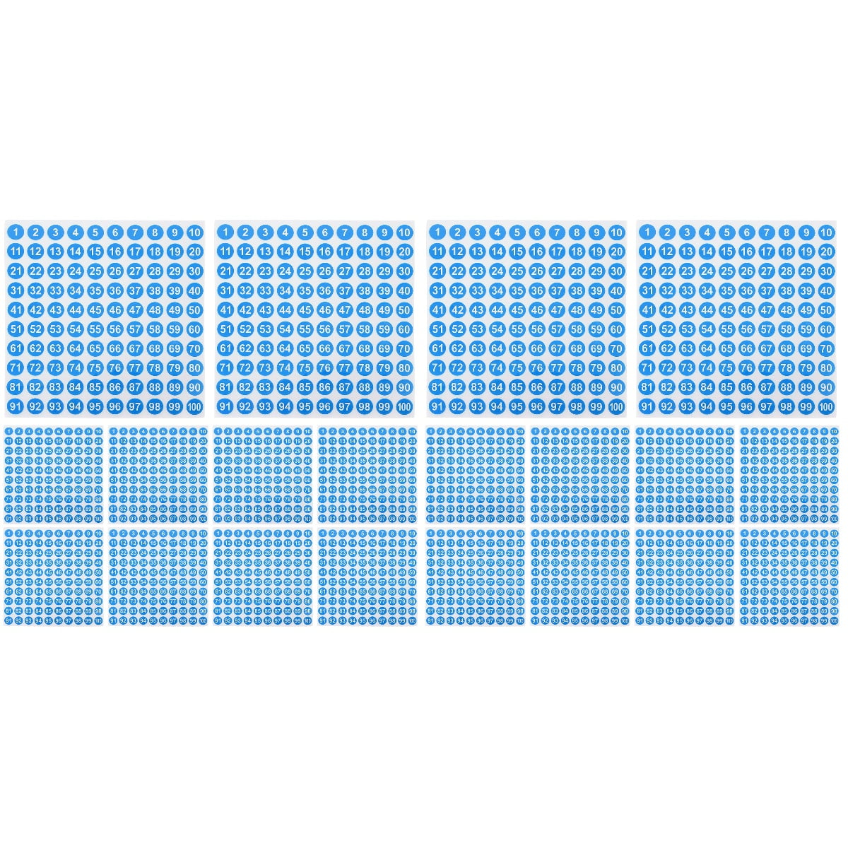 100 Sheets Storage Lockers Lockerbones Round Number Stickers Labels ...