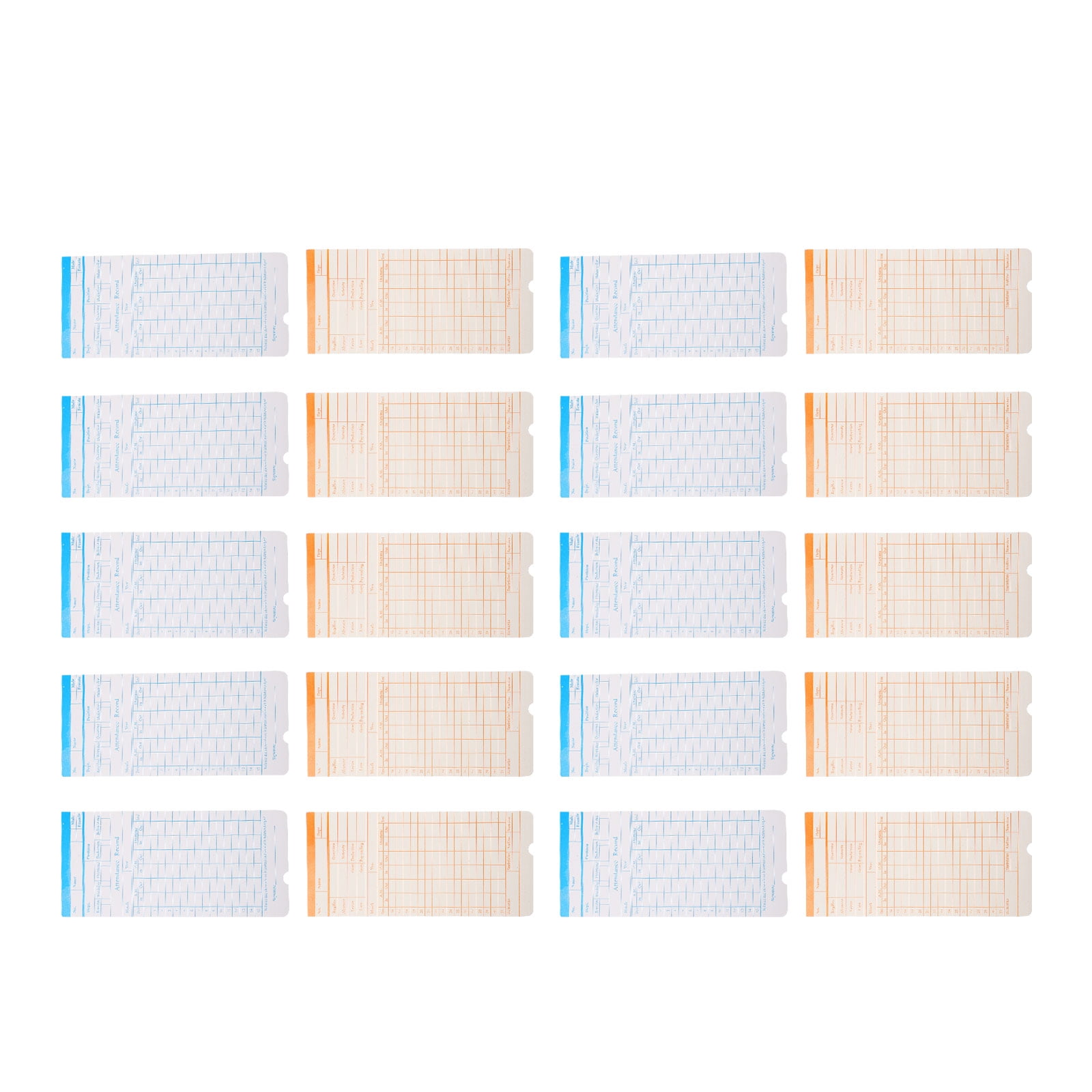 100 Sheets of Office Cards Attendance Recording Cards for Office ...