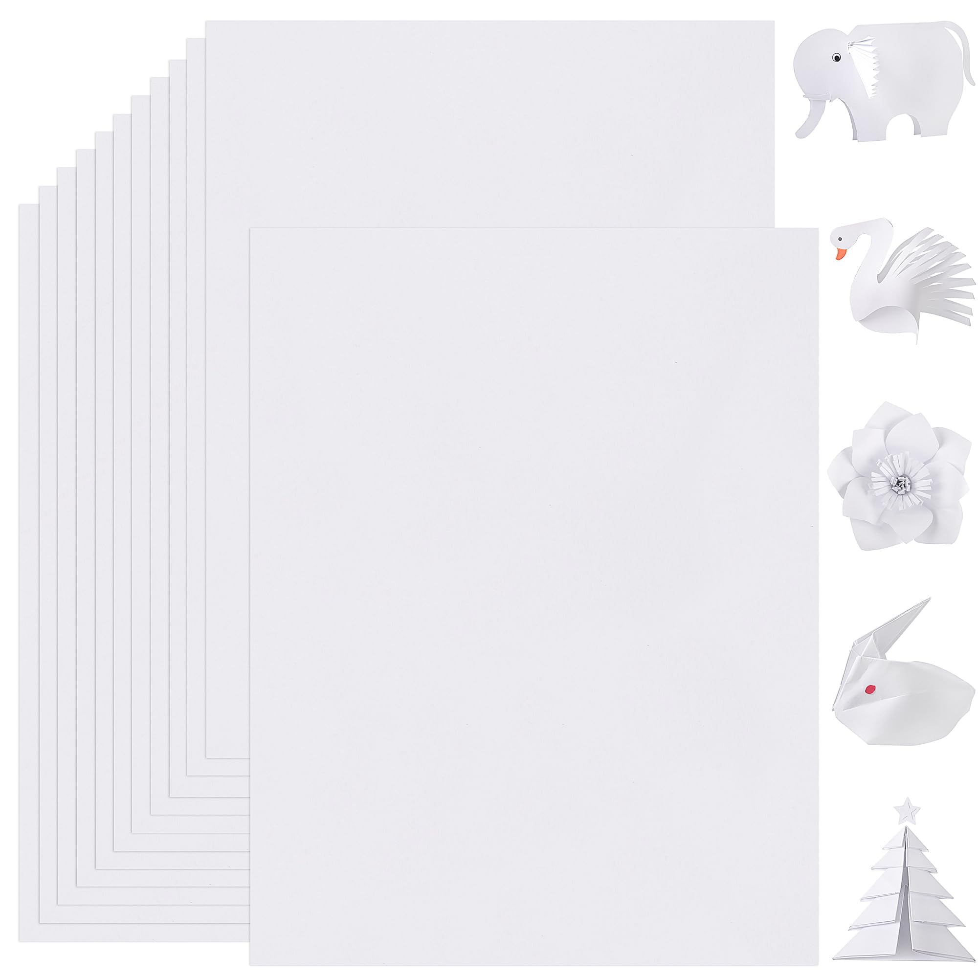 100 Sheets White Cardstock TSF6 8.5 X 11 Inches, 92lb/250gsm Heavy ...