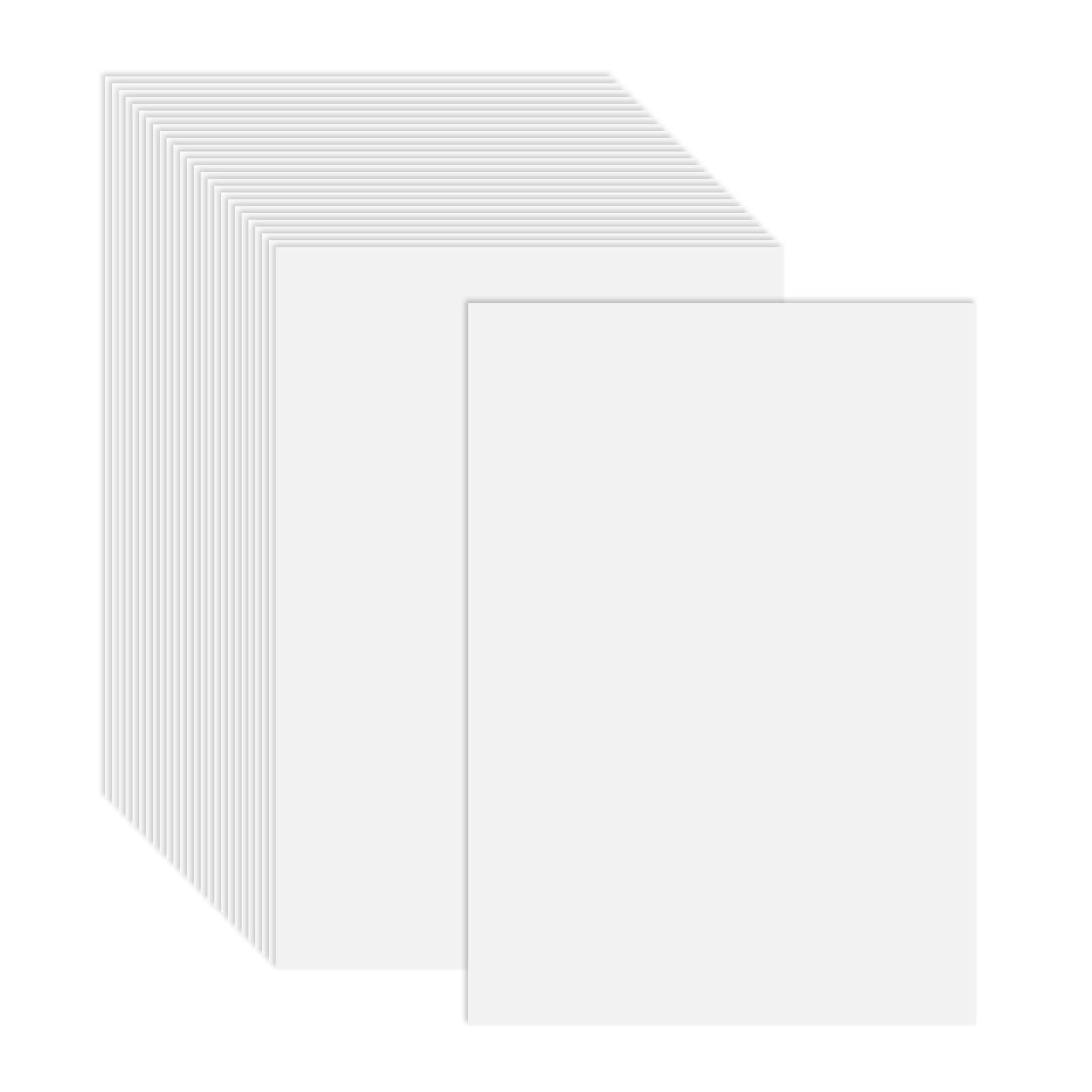 100 Sheets White Cardstock Thick Paper - A4 Blank Weight 70 lb Cover ...
