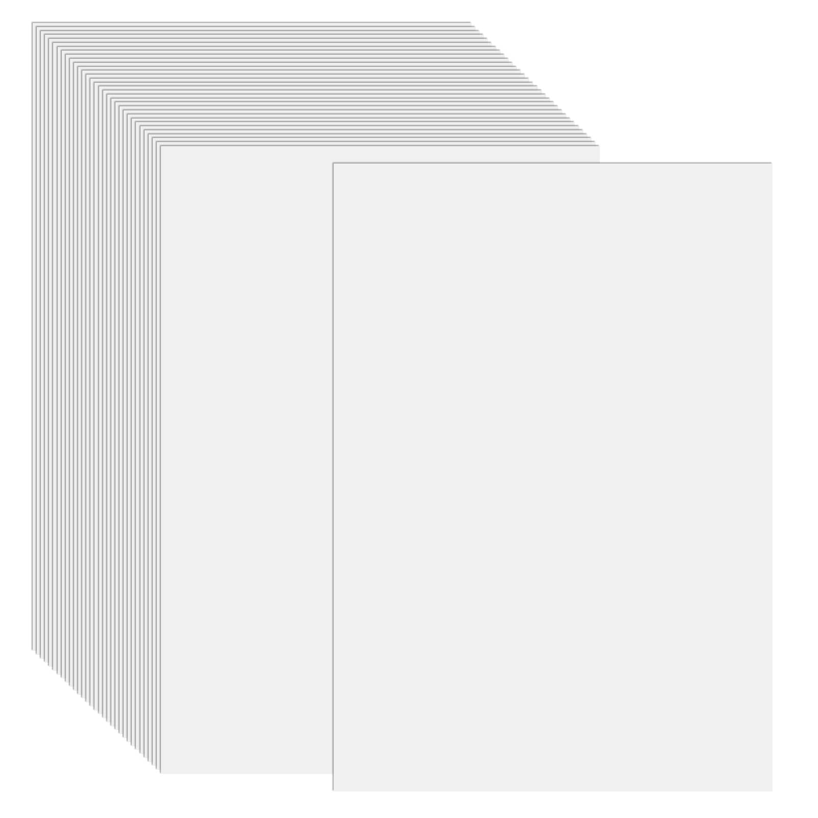 100 Sheets White Colored Cardstock Thick BSL1 Paper, A4 Medium Weight ...