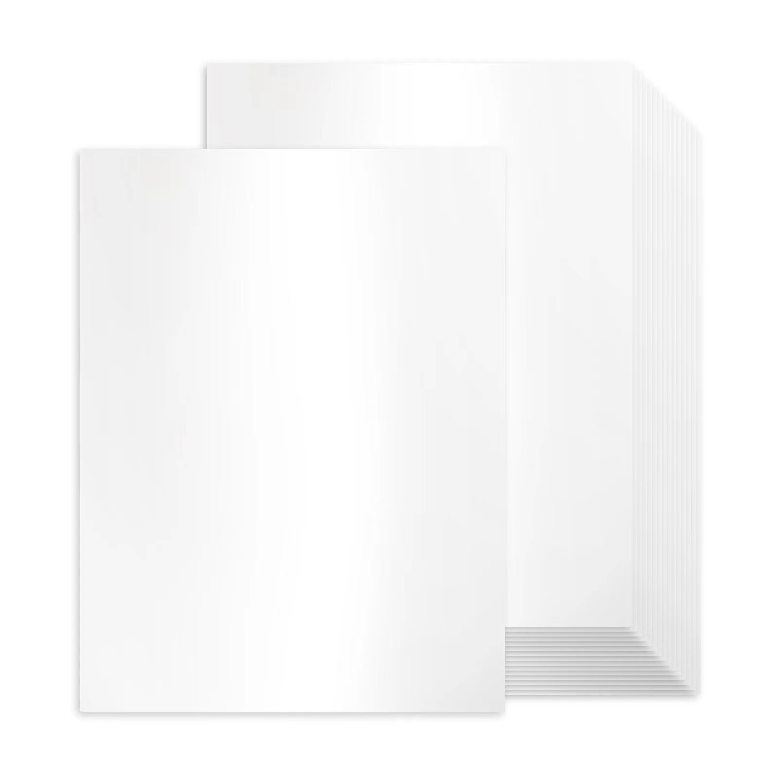 100 Sheets White Shimmer Cardstock 8.5 x 11 Certificate Paper, Goefun ...