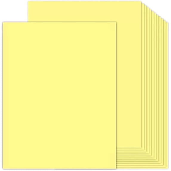 100 Sheets Yellow Cardstock 8.5 x 11 Thick Paper, 80lb Card Stock ...