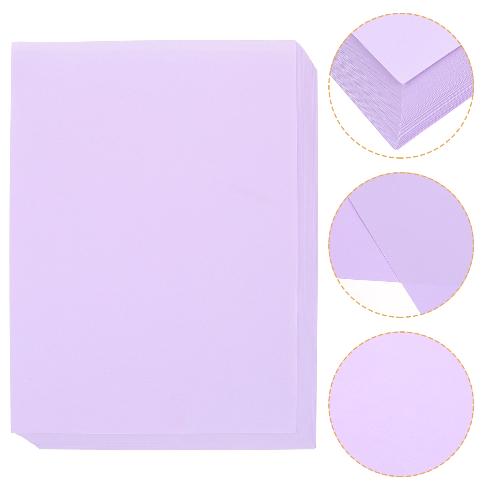 FRCOLOR 100 Sheets Color Paper for Crafts Lavender Rectangular for DIY ...