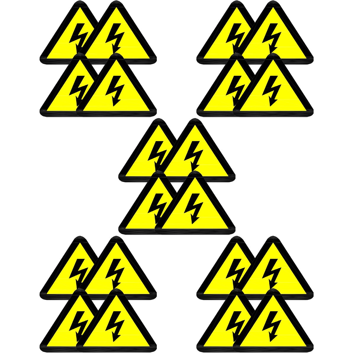 100 Sheets of Warning Stickers Adhesive Labels Electrical Shocks Hazard ...