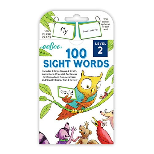 100 Sight-Words Educational Flash Cards Level 2, Important Tool for ...