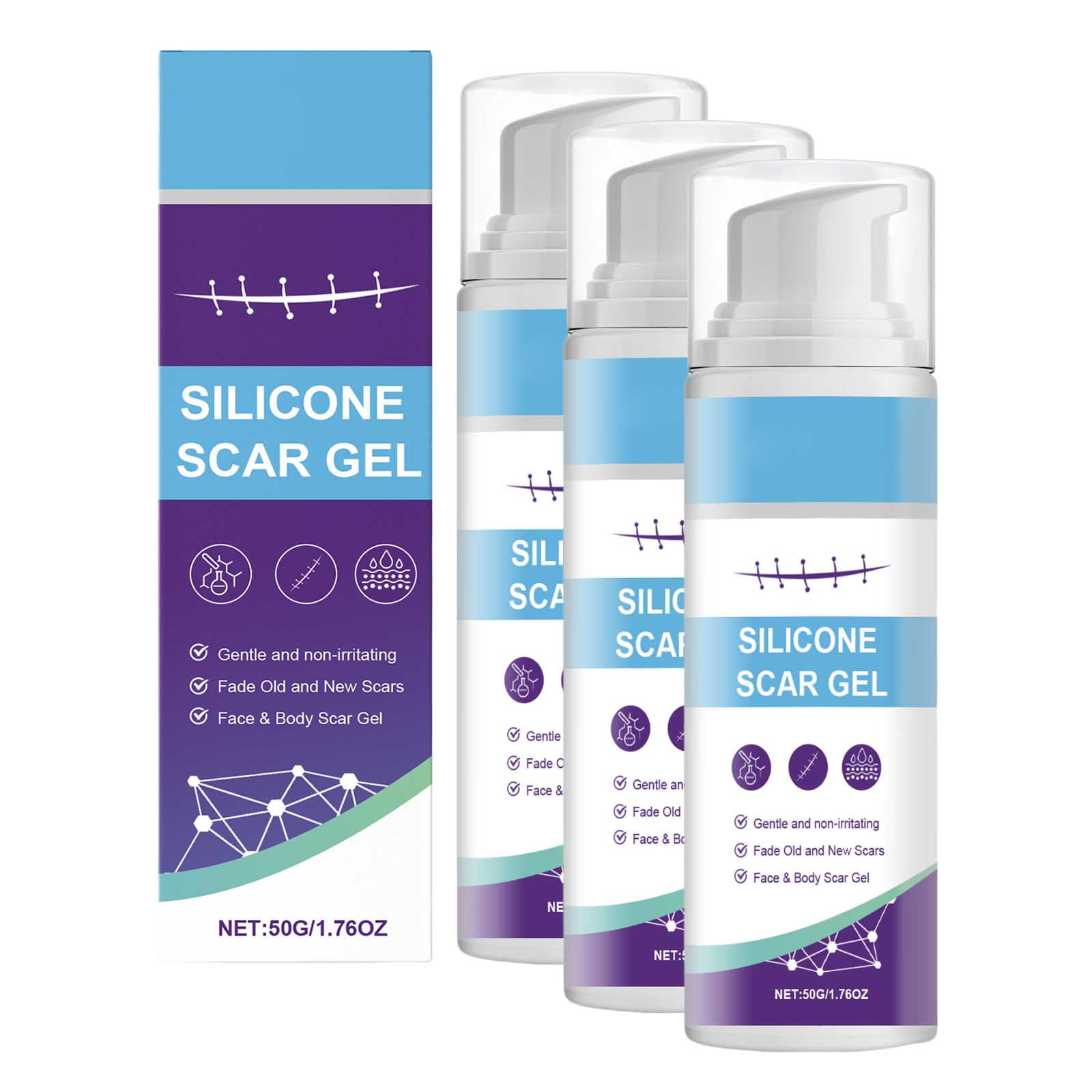 100% Silicone Scar Gel Scar Cream - Scar Gel for Surgical Scars, C ...